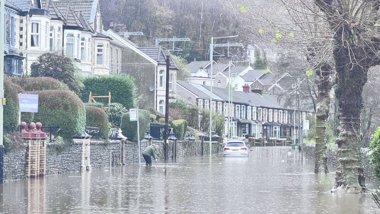Homes and cars underwater as Storm Bert takes its toll on Wales | The Argus