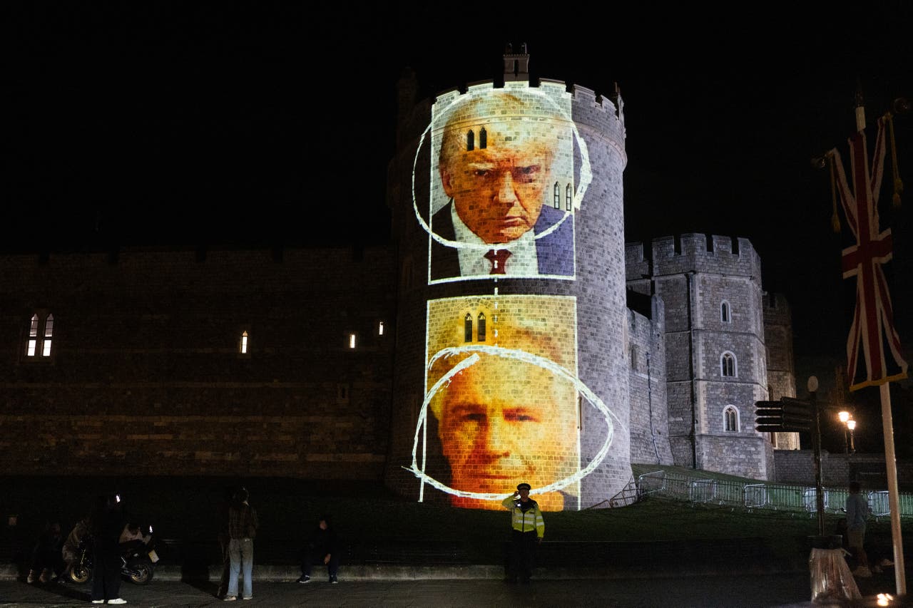 Four held over Trump-Epstein projection on Windsor Castle face no ...