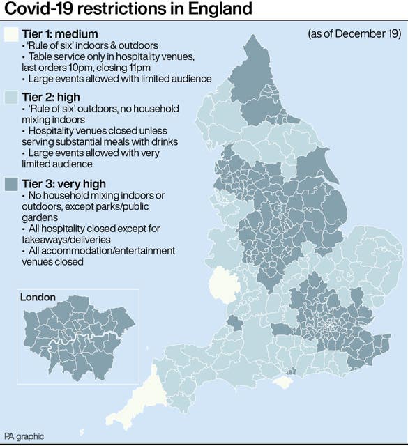 Tier changes in England: At-a-glance | Express & Star