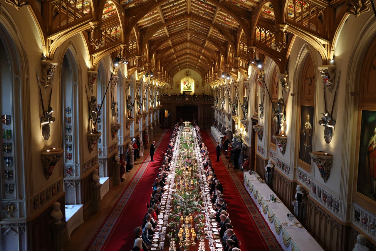 The lavish state banquet being staged for Donald Trump at Windsor | The ...