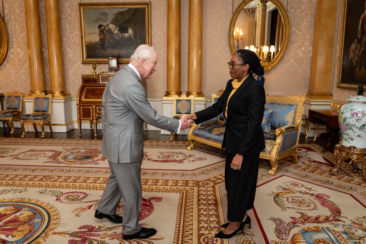 King welcomes Tory leader Kemi Badenoch to palace in revival of royal ...
