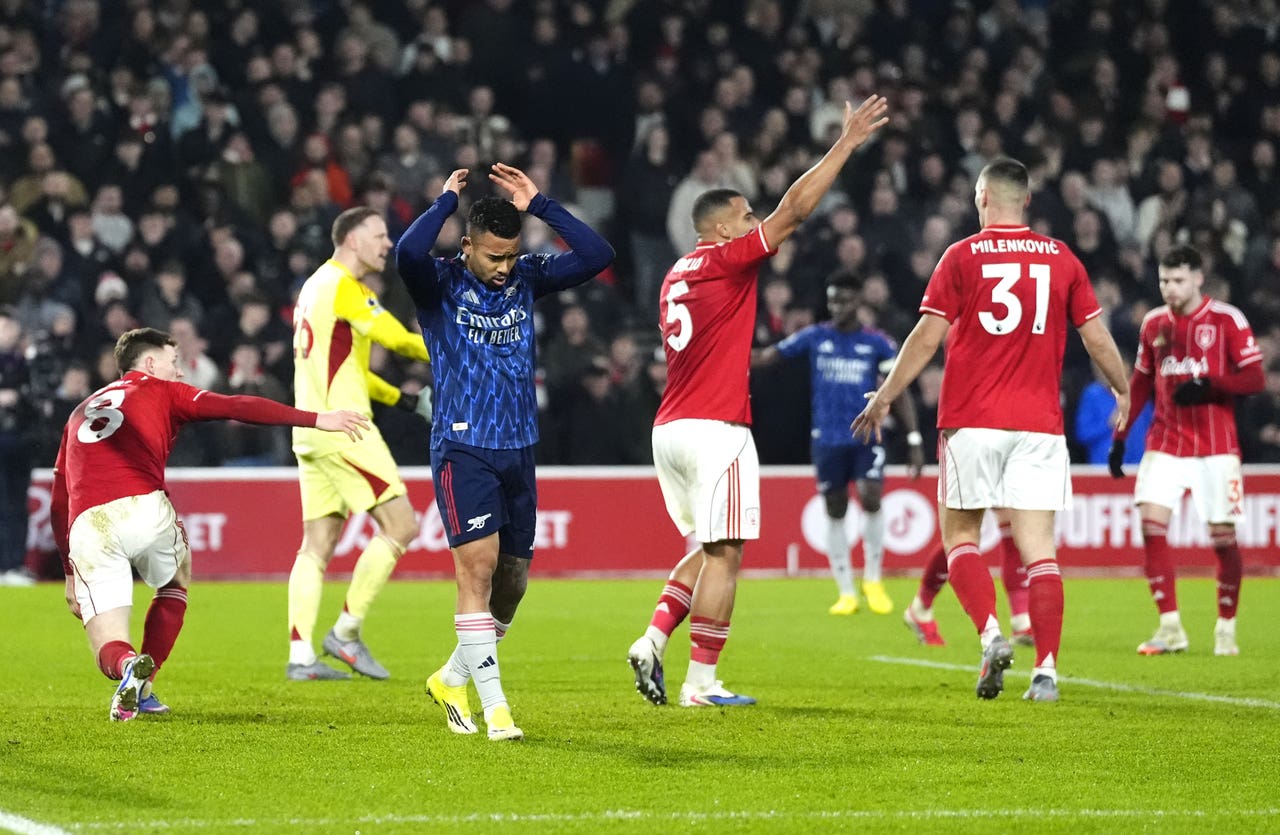 Arsenal miss chance to pull further clear at top as stubborn Forest ...