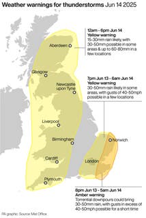 UK hit by 30,000 lightning strikes as storms cause flooding and ...
