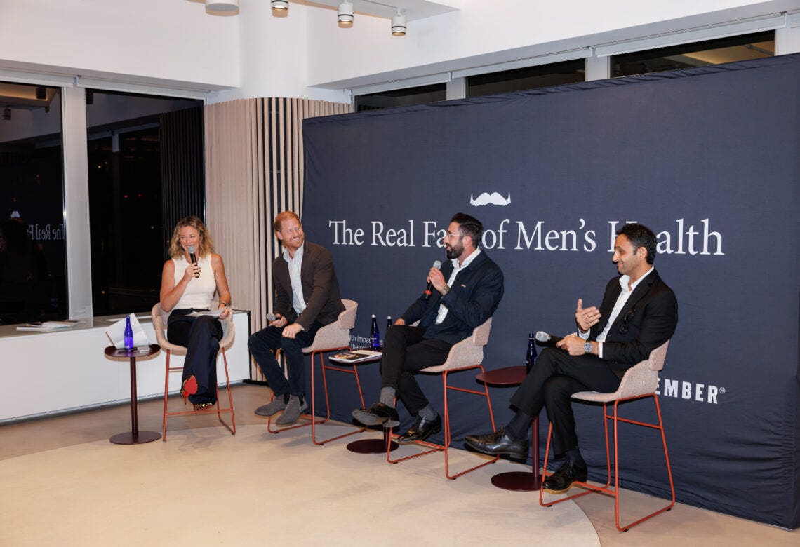 Harry warns about men suffering in silence as he joins Movember talk in ...
