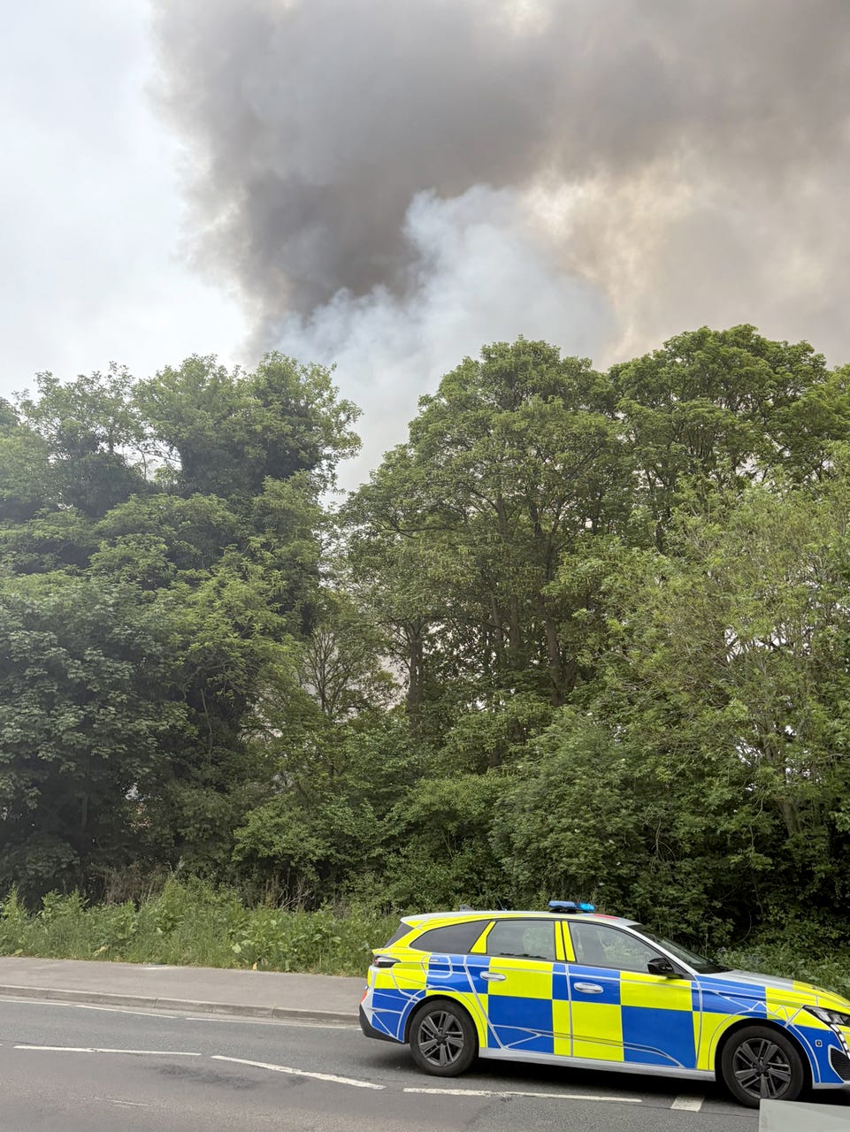 Huge fire and ‘multiple explosions’ heard at former RAF airfield ...
