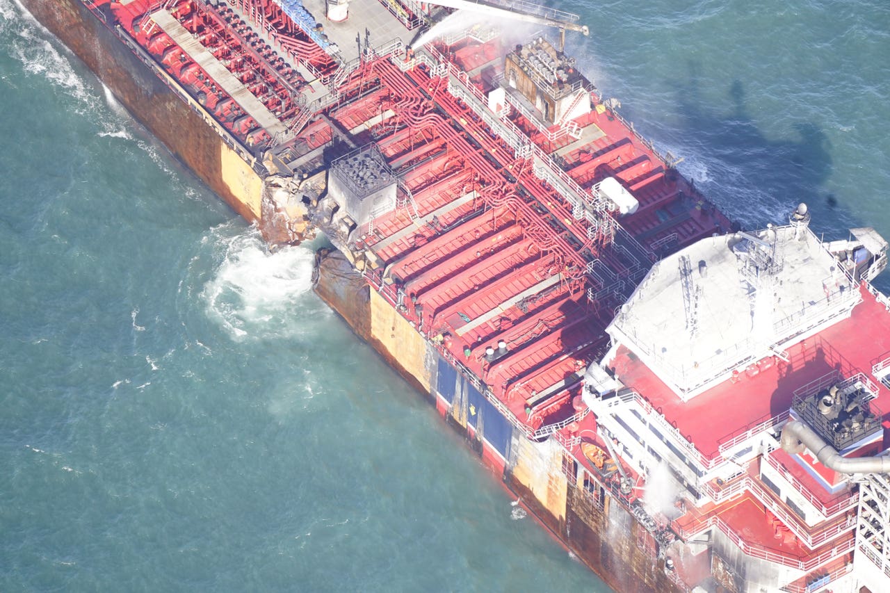 Visibility was ‘patchy’ when container ship hit oil tanker ...