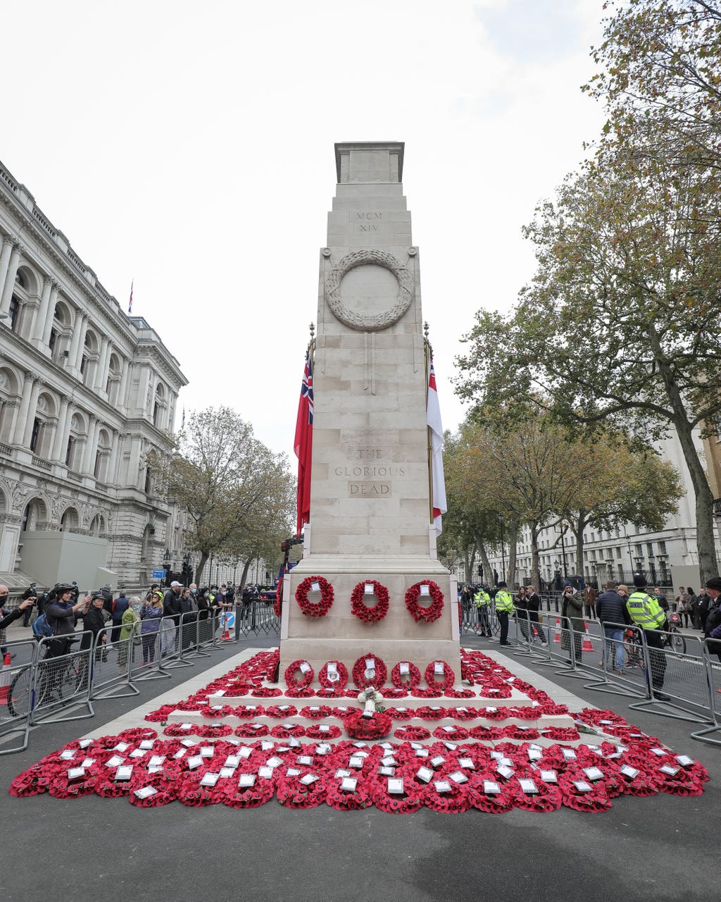 Added poignancy at Cenotaph remembrance service due to limited numbers