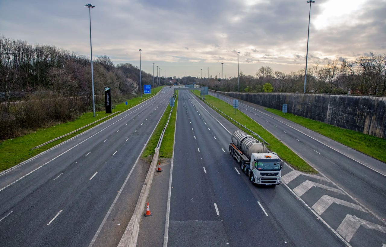 In Pictures: Coronavirus contrast of empty motorways and supermarket ...