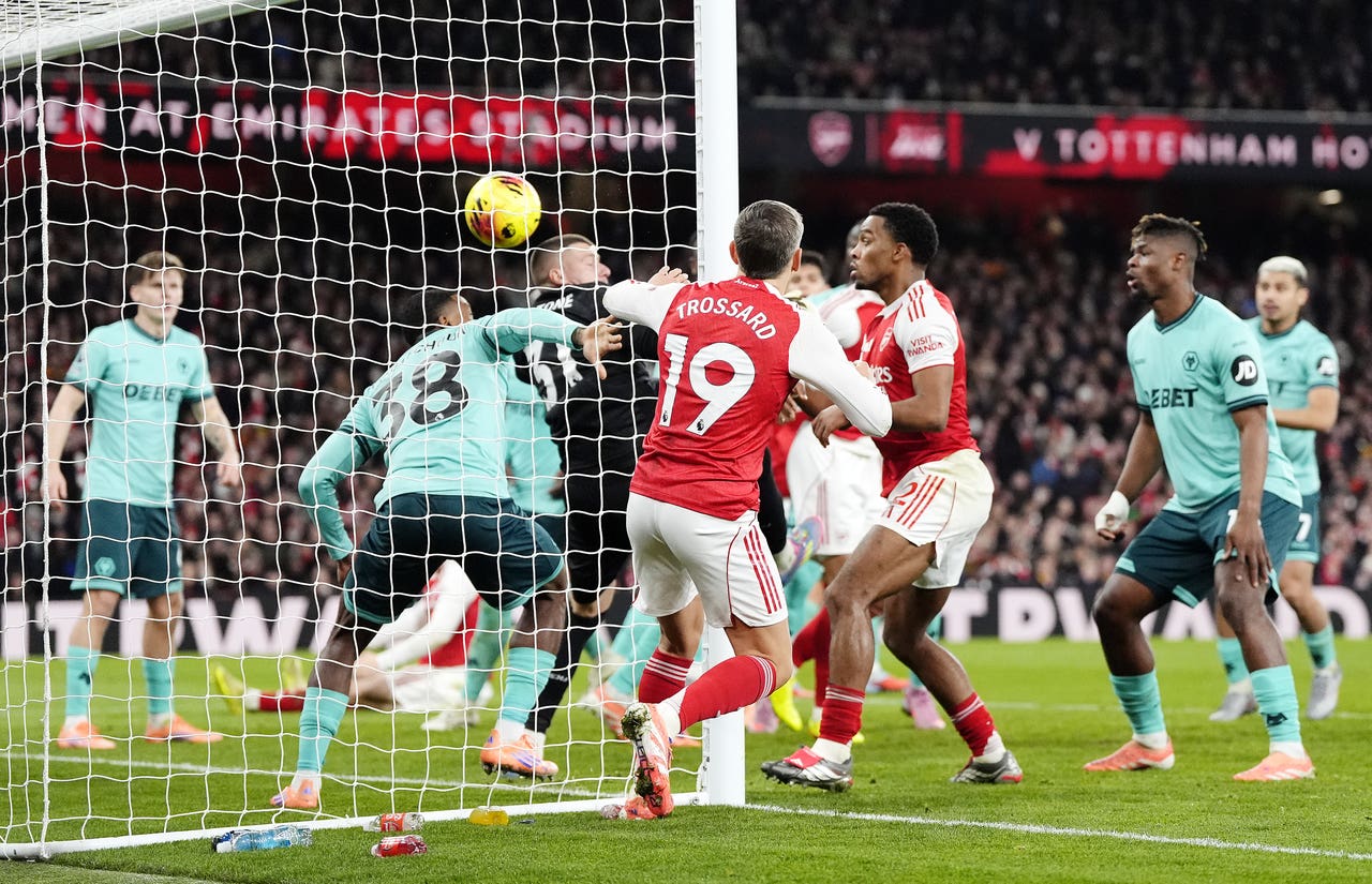 Arsenal need last-gasp winner against plucky Wolves to move five points ...