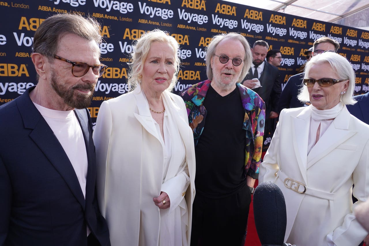 Benny Andersson and Anni-Frid Lyngstad reunite for third Abba Voyage anniversary