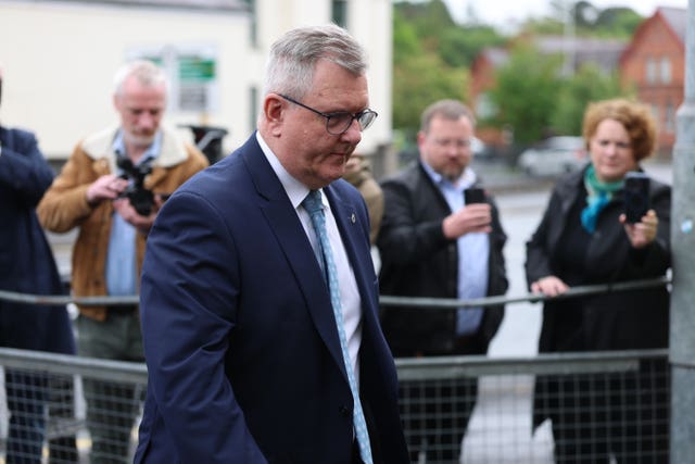 Jeffrey Donaldson arrives at court for second week of sexual offences ...