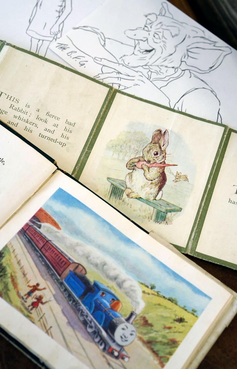 Early versions of Peter Rabbit, Thomas The Tank Engine and The BFG to ...