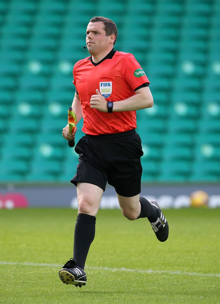 Scottish Conservative leader Douglas Ross acts as assistant referee at ...