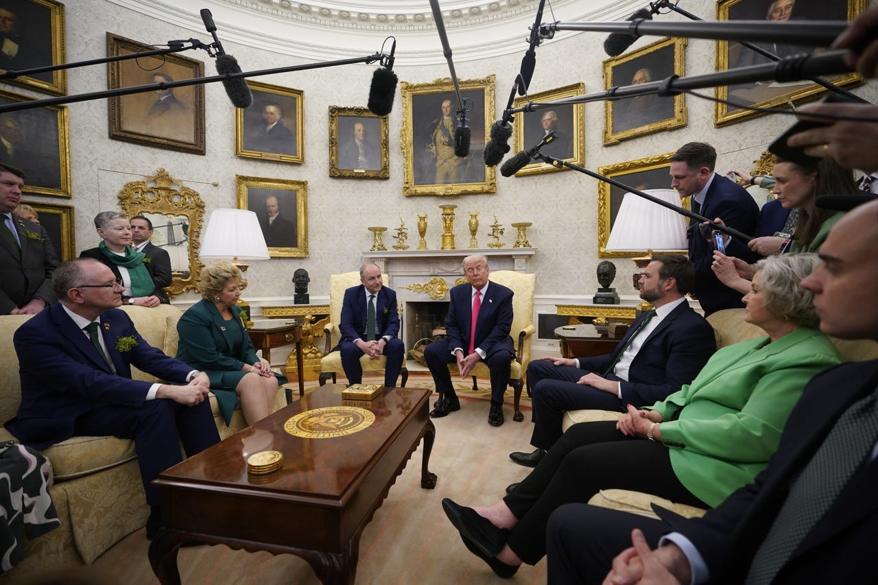 ‘I love the Irish’, Donald Trump tells shamrock ceremony in Washington ...