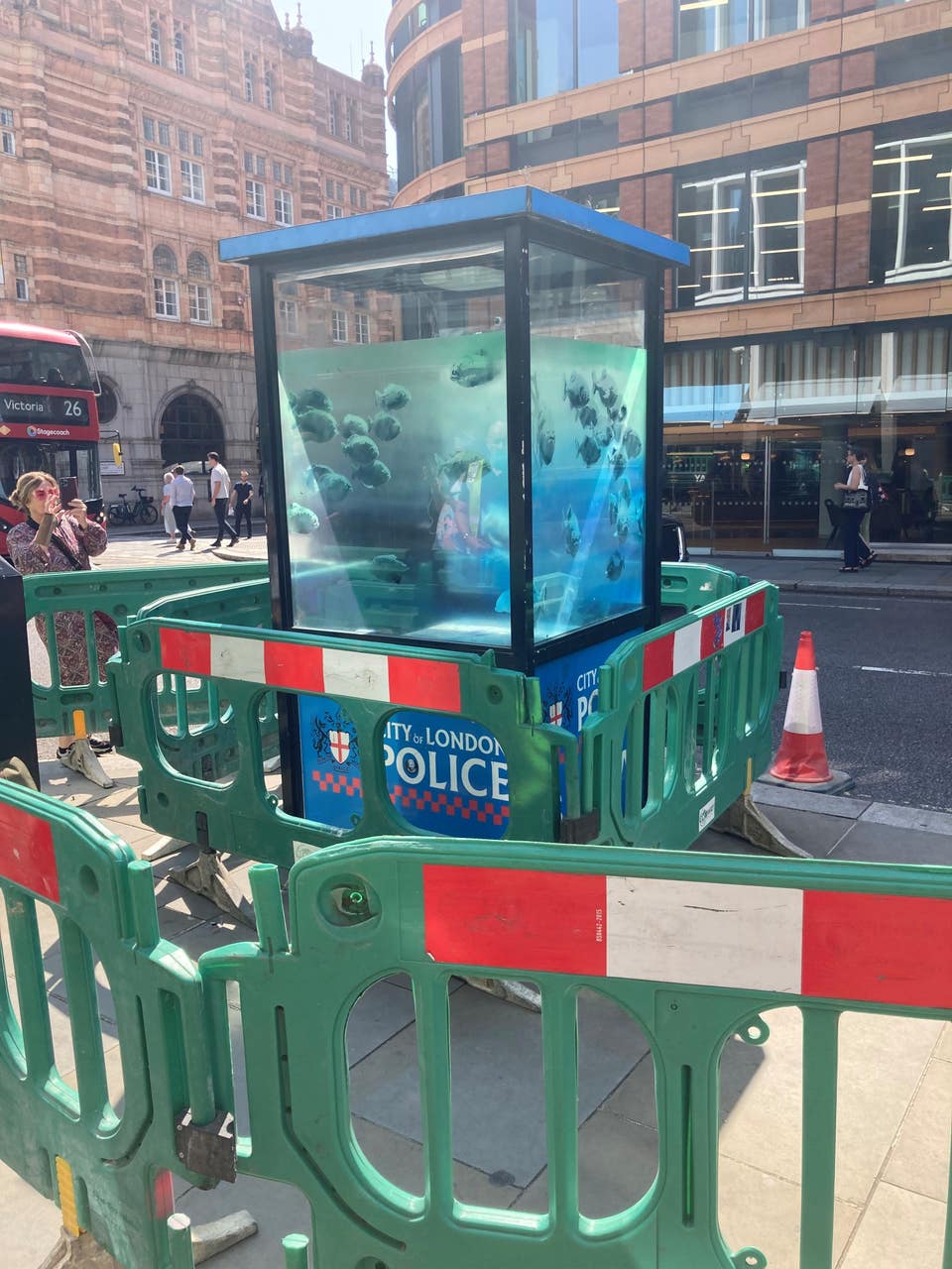 New London Museum to display Banksy’s piranhas police sentry box ...