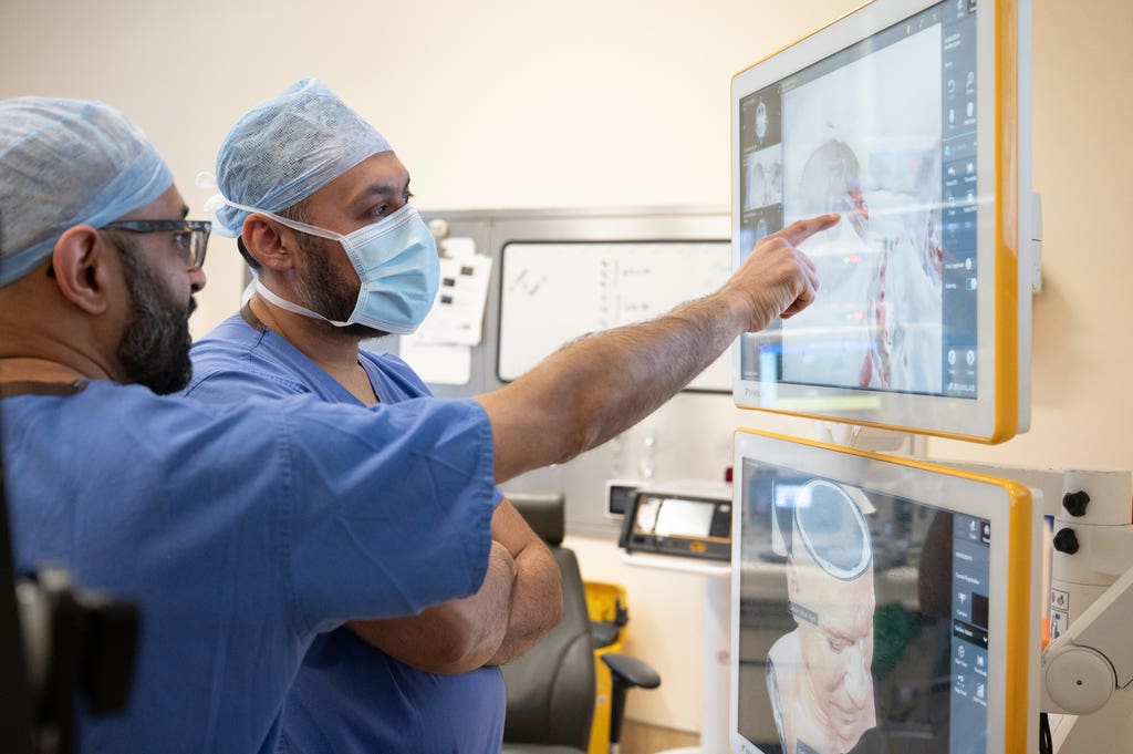 Grandfather receives pioneering UK-first operation to treat brain issue ...