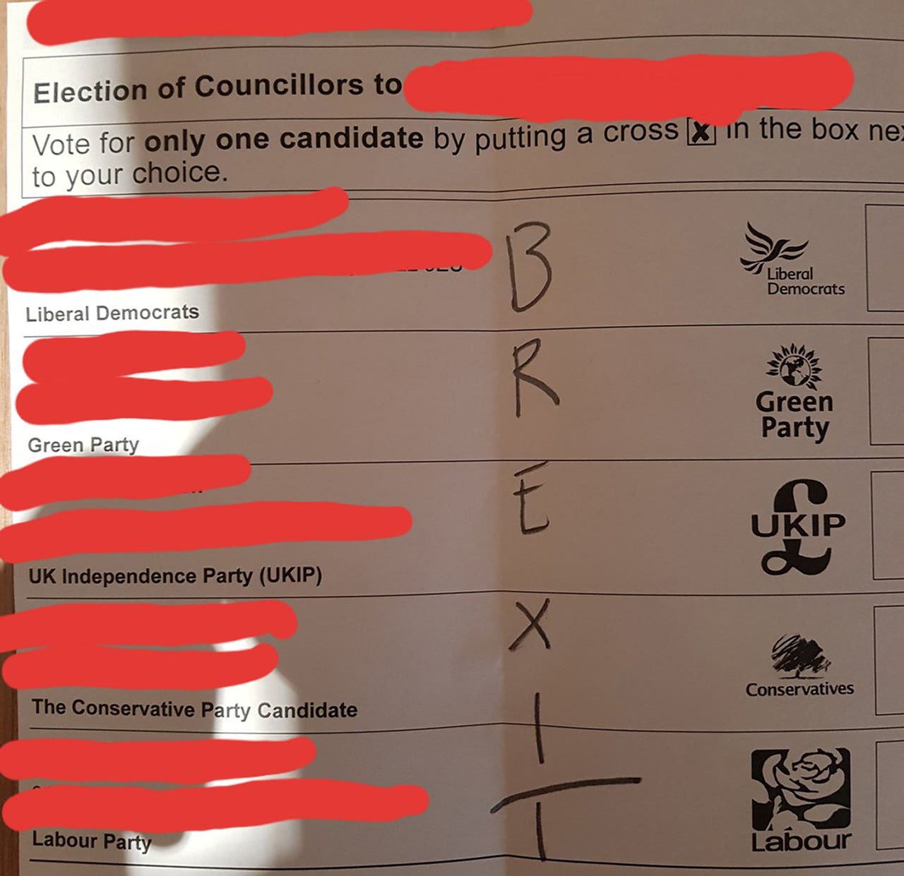 Voters spoil local election ballot papers in Brexit protest - The Irish ...