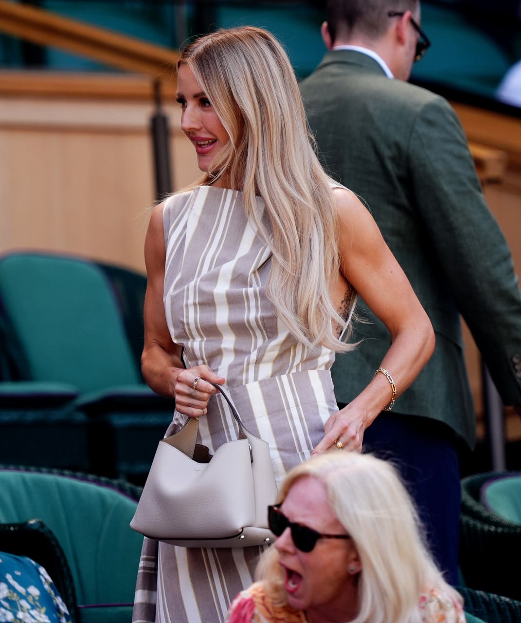 Sir Stephen Fry and Ellie Goulding lead famous faces in Wimbledon Royal ...