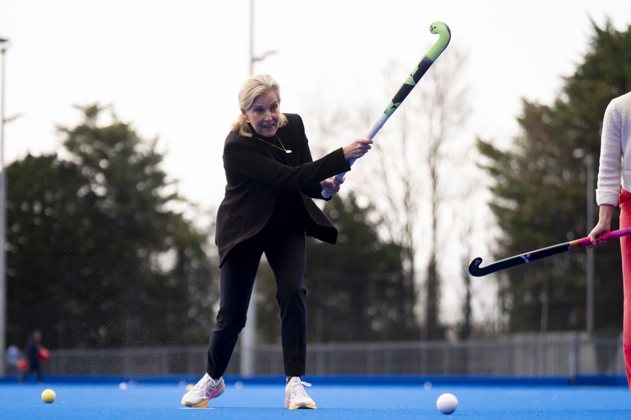 Sophie takes a shot at goal as she shows off hockey skills | Royston Crow