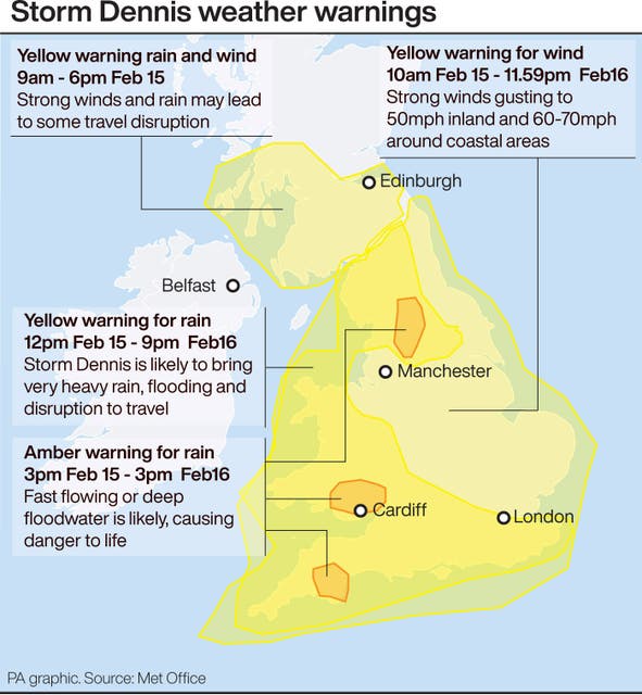 Shropshire Weather Flood Alerts For County As Storm Dennis Bears Down