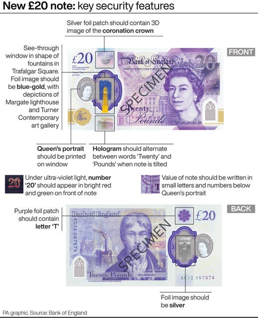 JMW Turner £20 banknote enters circulation - Jersey Evening Post