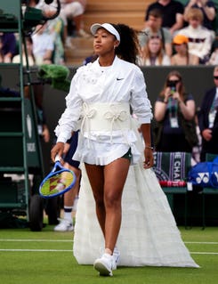 Naomi Osaka shows off new look as she breezes through Wimbledon second ...