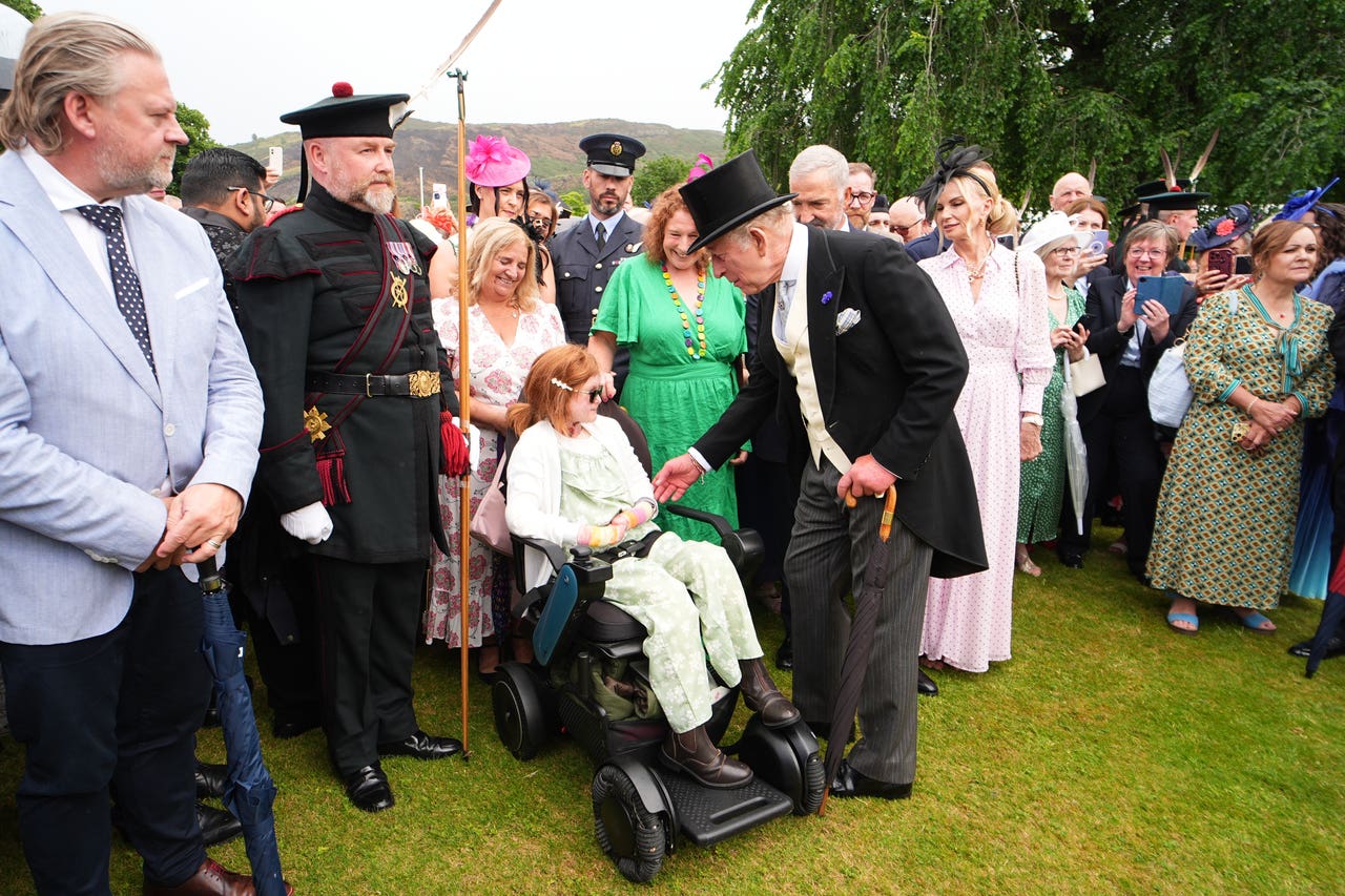 Meeting the King ‘great honour’, says charity star at royal garden ...