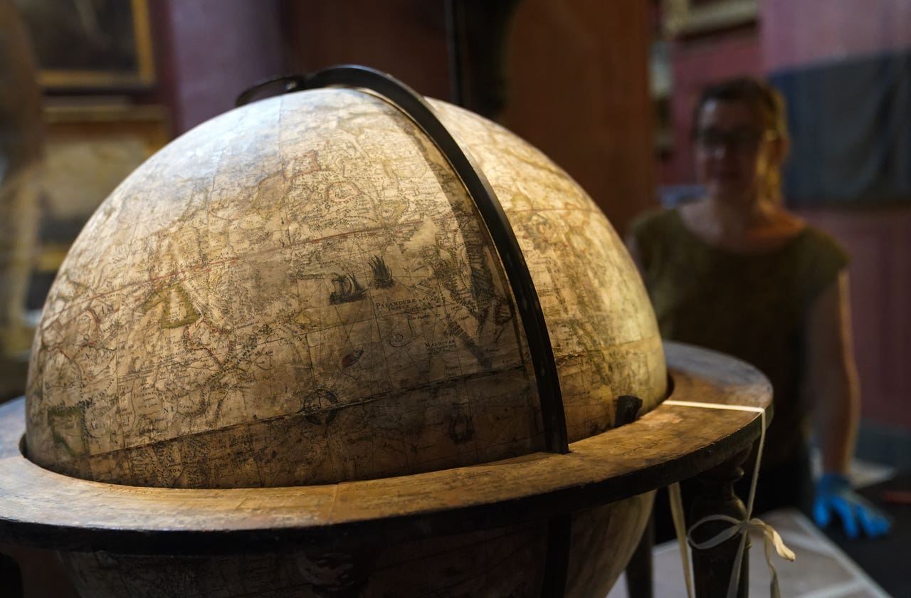 New High-tech display shows off rare ‘sea monster’ globe dating back ...