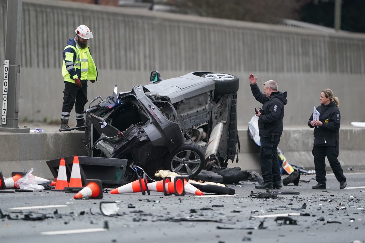 Man charged after police chase crash which injured seven officers ...