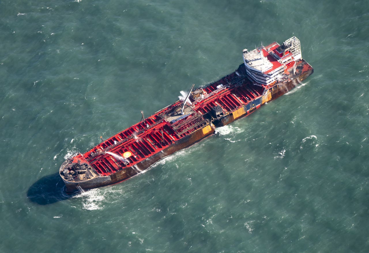 Container ship damaged in North Sea collision arrives in Port of ...