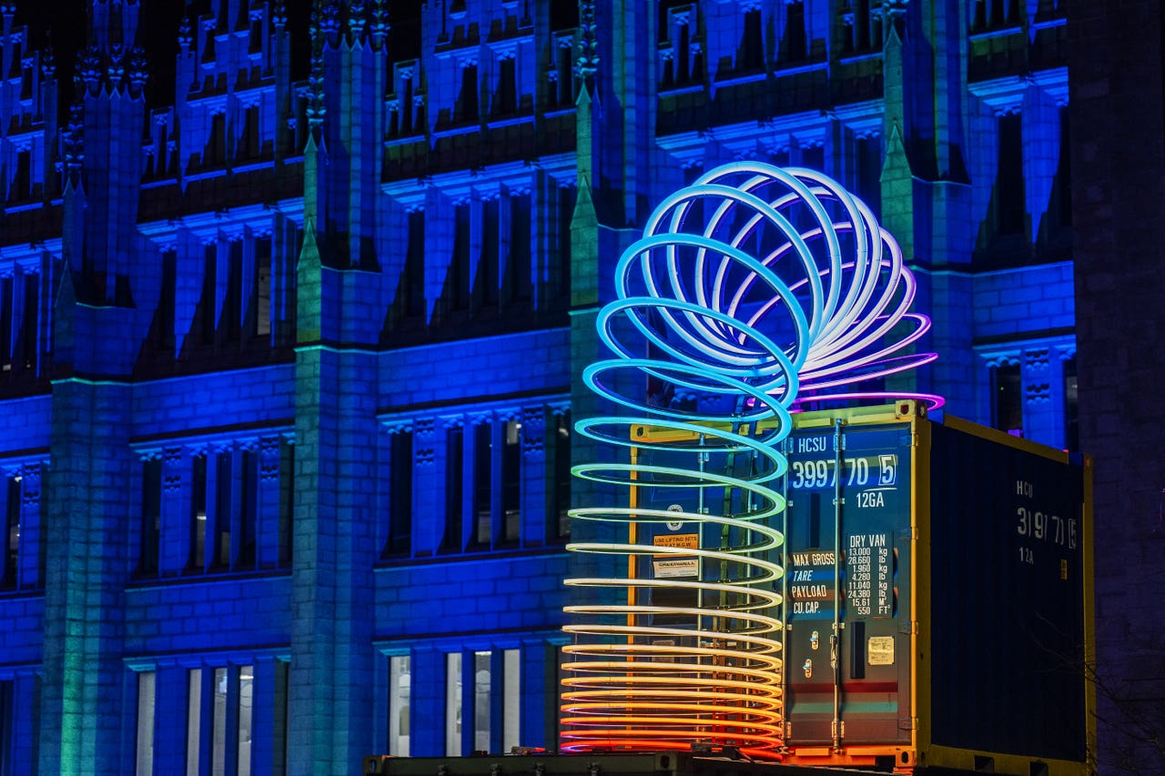 Giant inflatables and illuminated slinky among artworks lighting up ...