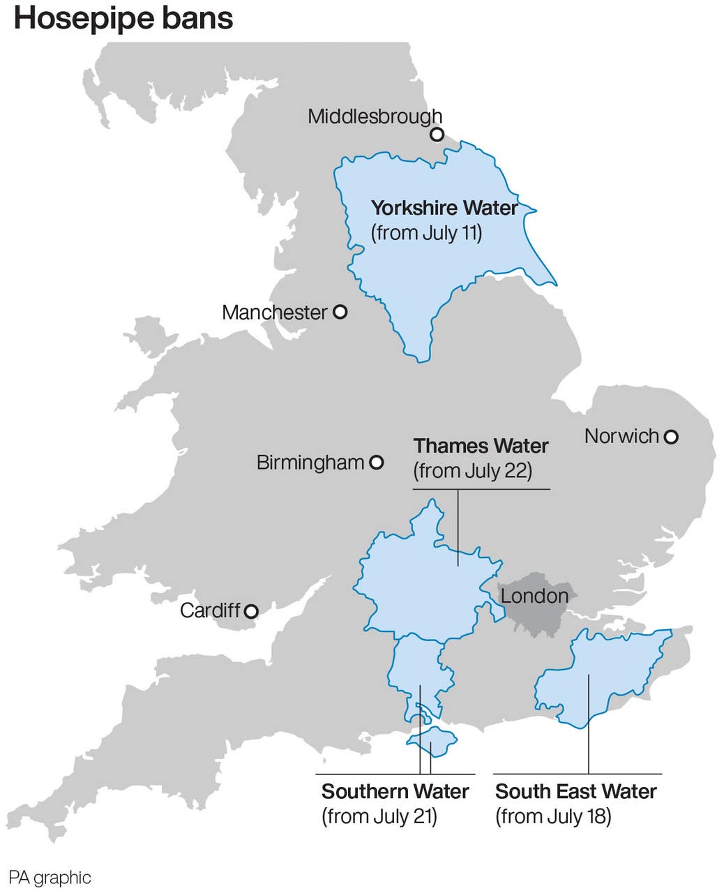 Southern Water becomes latest company to bring in hosepipe ban amid dry ...