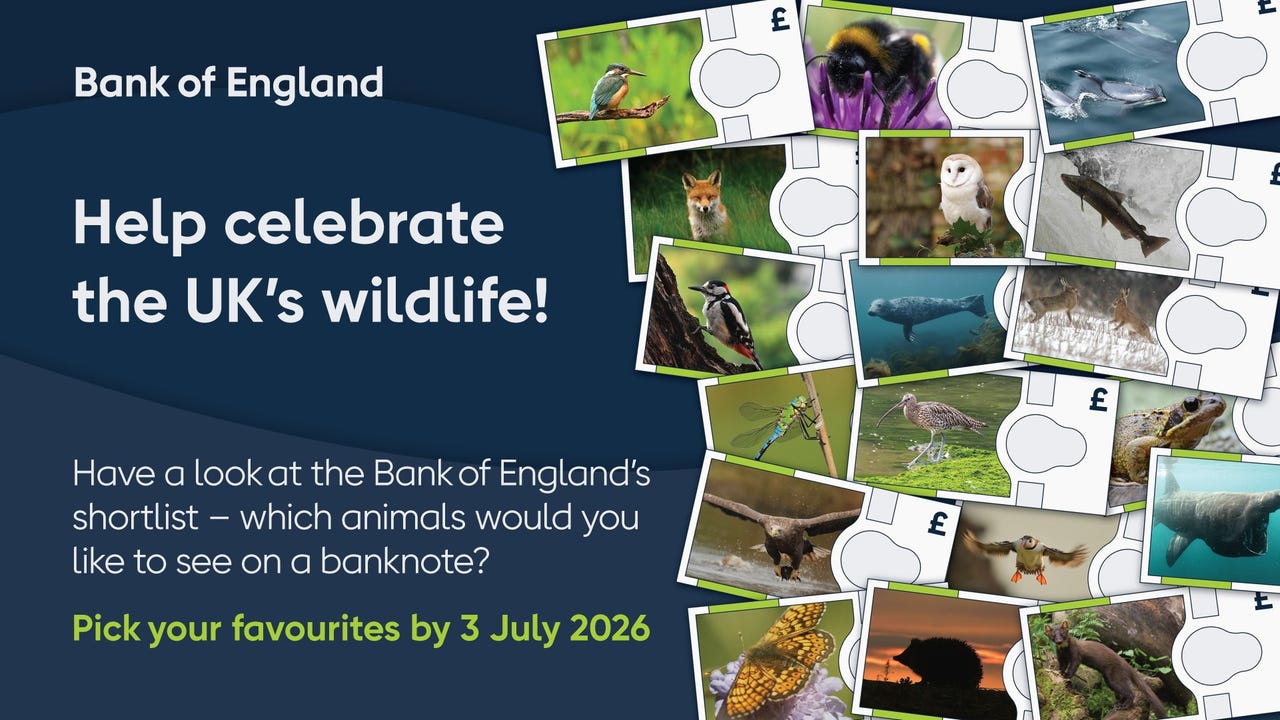 Bank of England reveals which animals could feature on its new-look ...