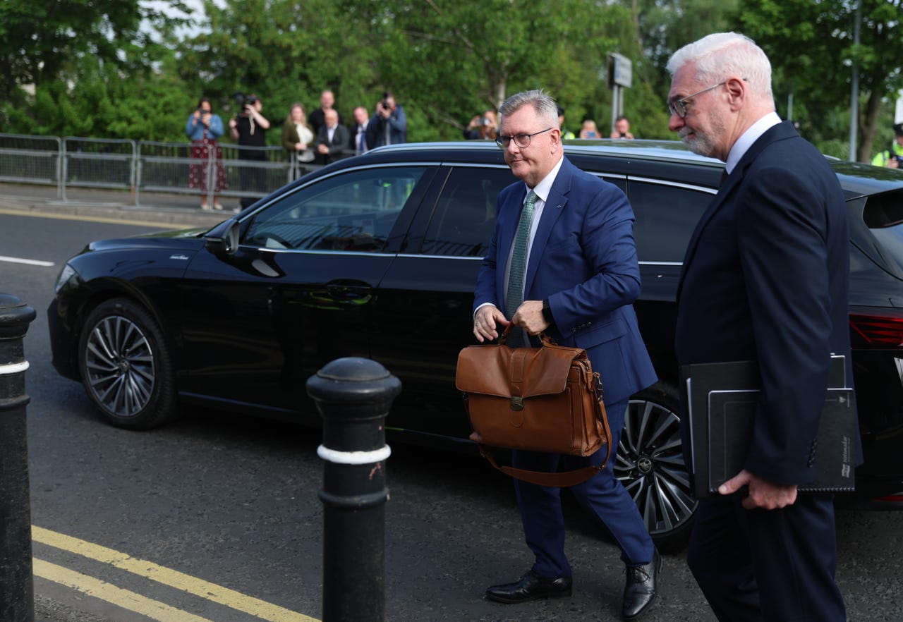Former DUP leader Donaldson arrives at court for sexual offences trial ...
