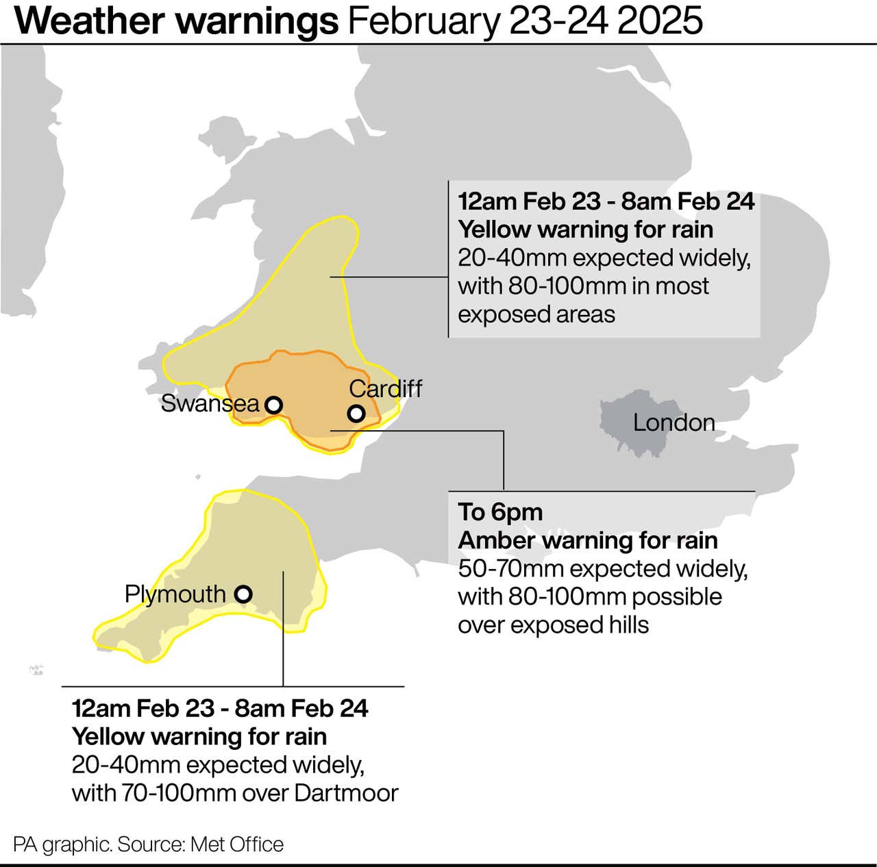 Met Office issues ‘danger to life’ amber warning for heavy rain and ...
