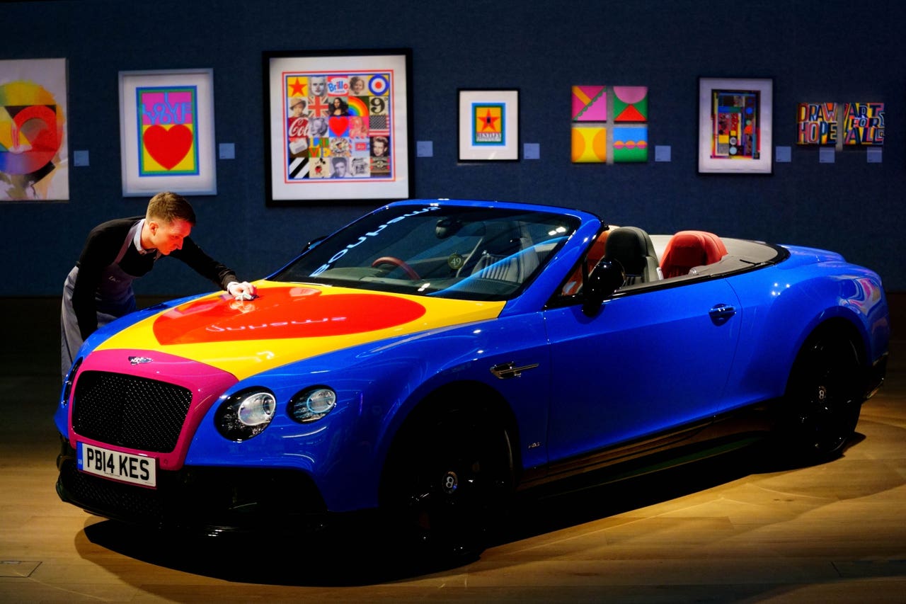 Kate Moss portrait and pop art Bentley among items at ‘British Cool ...