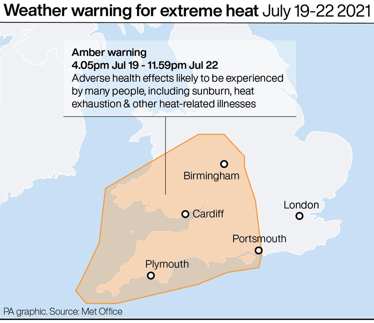 First ever amber extreme heat warning issued as sweltering temperatures ...