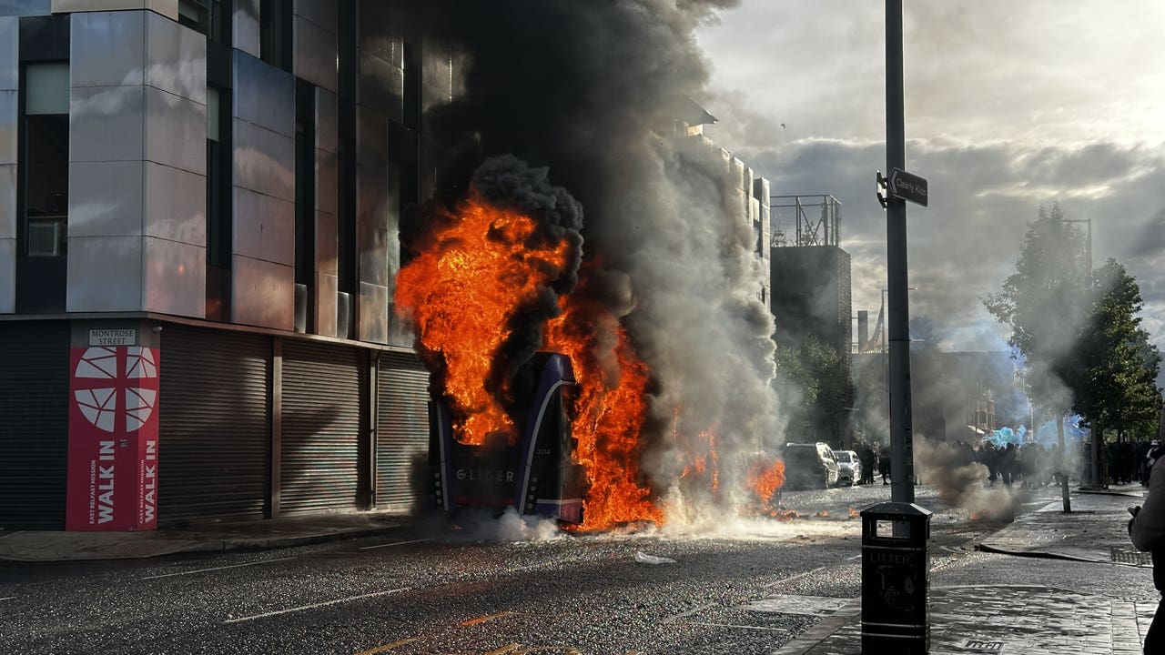 Leaders call for calm as violence flares following Belfast knife attack ...