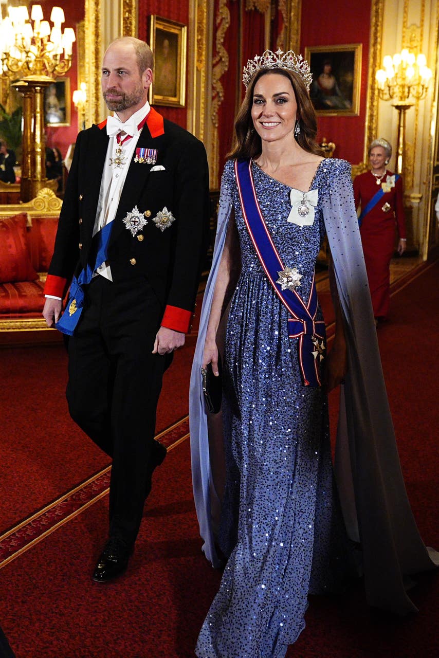 Kate sparkles in tiara designed by German-born Prince Albert for state ...