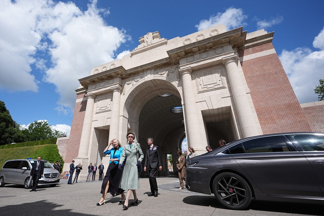 Anne rededicates First World War Menin Gate memorial to ‘remembrance ...