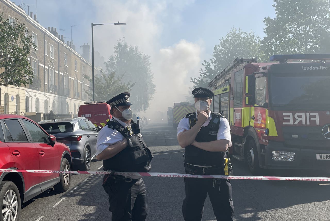 Flats evacuated as 100 firefighters tackle substation blaze in west ...