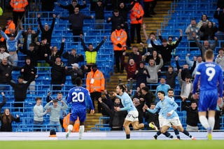 Manchester City fans protest against ticket issues before Leicester ...