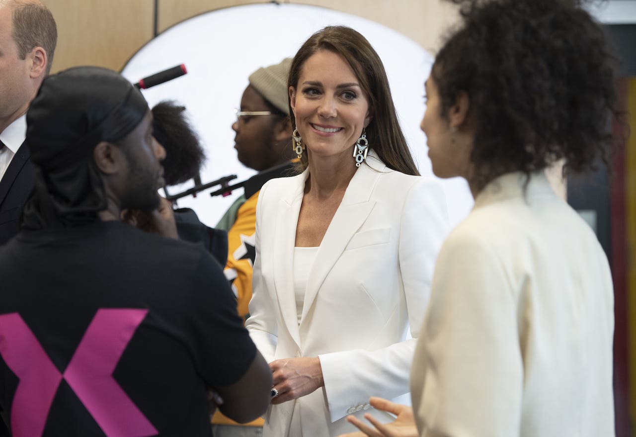Kate takes a turn behind the camera as she visits creative projects ...