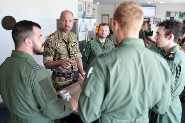 Prince of Wales speaks of ‘fond memories’ on return to airbase ...