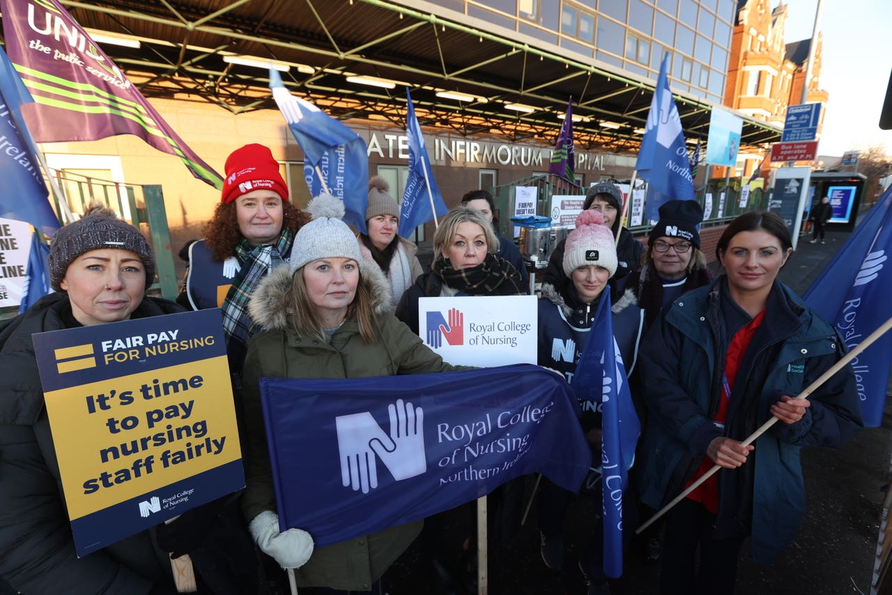 Hundreds of hospital appointments postponed as nurses take part in ...