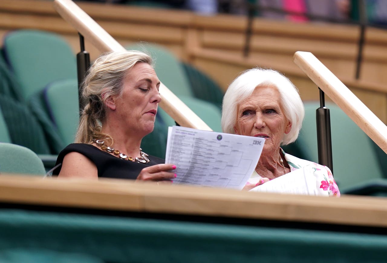 Stormzy, Benedict Cumberbatch and Mary Berry attend day eight of Wimbledon