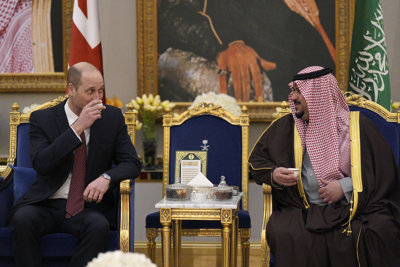 William arrives in Saudi Arabia for Crown Prince Mohammed bin Salman ...
