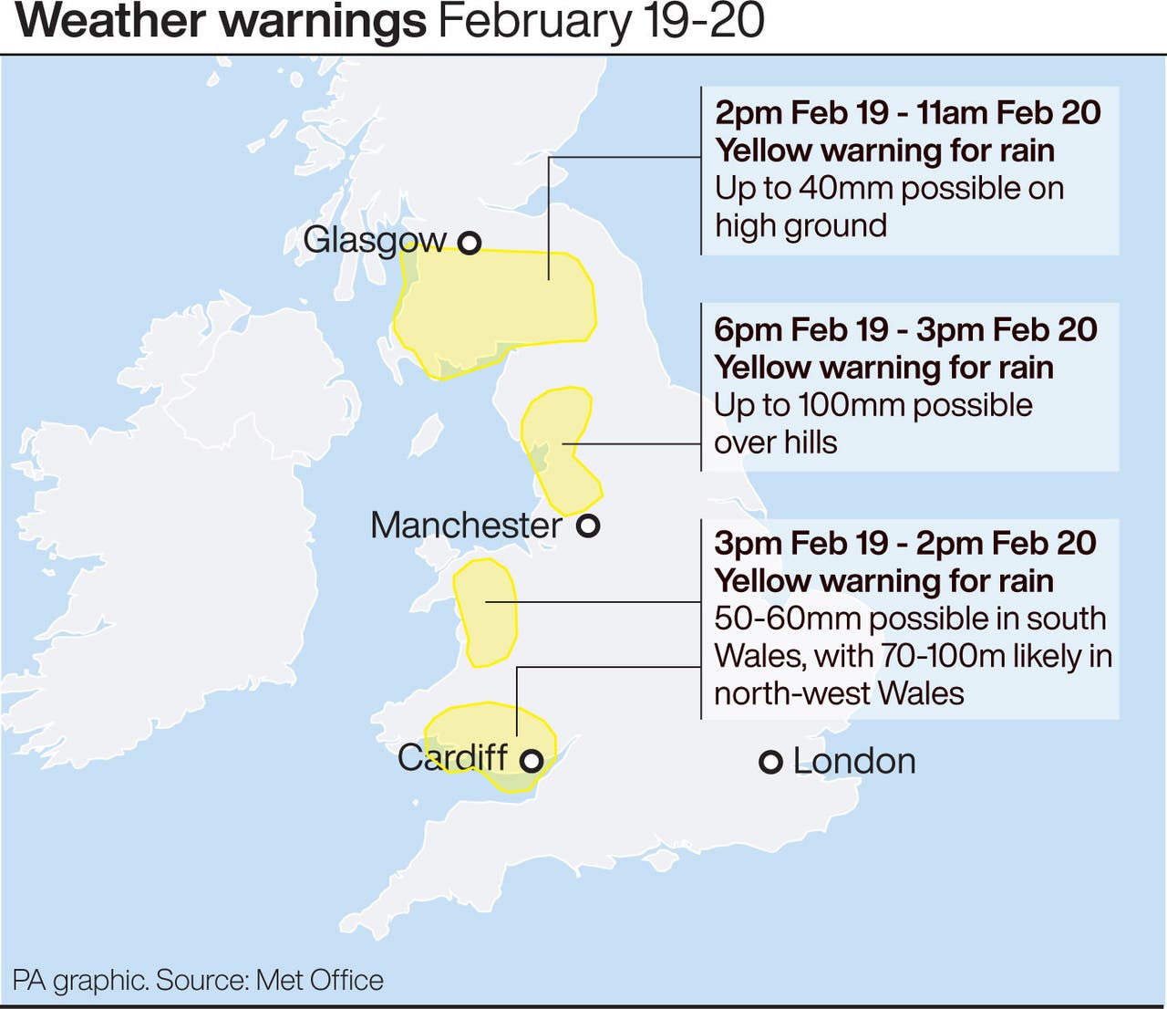 ‘Month’s worth of rain’ expected in parts of UK over the next 24 hours ...