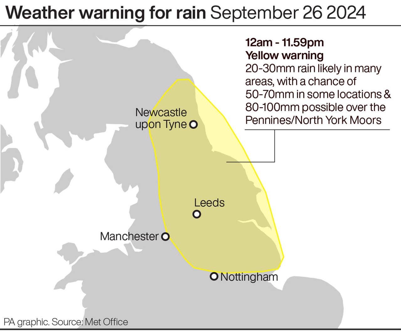 Yellow weather warning for more heavy rain issued as UK recovers from ...