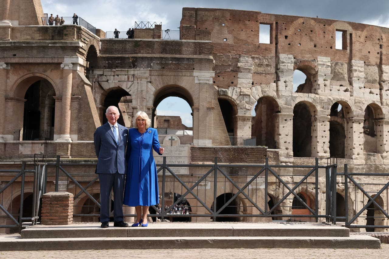 King hails ‘brilliant’ restoration of the Colosseum during state visit ...
